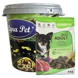 4 kg Lecker.Pet&reg; Josie's Adult Lamm & Reis Hundefutter Trockenfutter Vollnahrung in 30 L Tonne