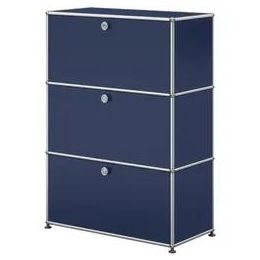 USM Haller Highboard, mit 3 Klappt&uuml;ren Stahlblau