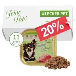11 x 150 g Lecker.Pet&reg; Josie's Feine Pat&eacute; Reich an Kalb Hundefutter Nassfutter Vollnahrung