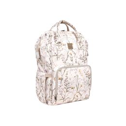 Kikkaboo Wickeltasche Siena, Rucksack, Wickelunterlage, Griffl&auml;nge einstellbar beige wei&szlig;