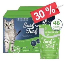 48 x 85 g Lecker.Pet&reg; Surf'n'Turf Pouches Katzenfutter in feiner Sauce Nassfutter - 4 Sorten Multipack