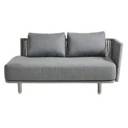 Cane-Line Moments Lounge Sofa - Armlehne Rechts Grey (2 Sitzer)