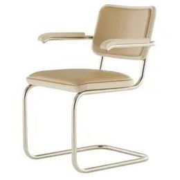 Thonet S 64 P Freischwinger Polster Light Caramel