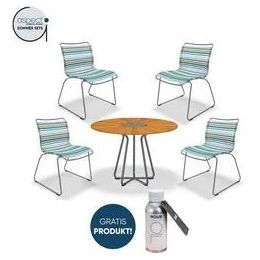 Houe Set mit CIRCLE Dining Table &Oslash;110 und 4 x CLICK Dining Chair ohne Armlehnen Multi Color 2