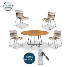 Houe Set mit CIRCLE Dining Table &Oslash;150 und 4 x CLICK Dining Chair ohne Armlehnen Multi Color 1