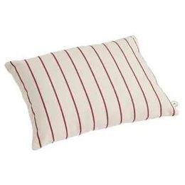 Hay Outdoor Market Kissen 45 x 35 Beige with Red Stripe