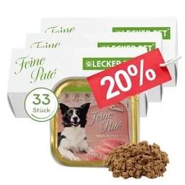 33 x 150 g Lecker.Pet&reg; Luna's Feine Pat&eacute; Reich an Pute Hundefutter Nassfutter Vollnahrung
