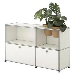 USM Haller Sideboard mit zwei Klappt&uuml;ren und Pflanzeneinsatz Reinweiss