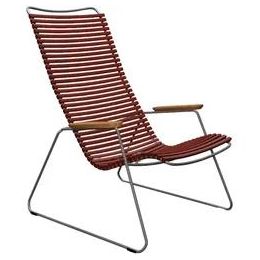 Houe CLICK Lounge Chair mit Bambusarmlehnen Paprika