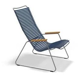 Houe CLICK Lounge Chair mit Bambusarmlehnen Dark blue