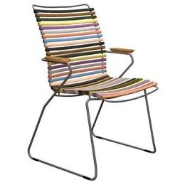 Houe CLICK Dining Chair gro&szlig;e R&uuml;ckenlehne mit Bambusarmlehnen Multi Color 1