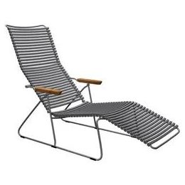 Houe CLICK Sunlounger mit Bambusarmlehnen Dark grey