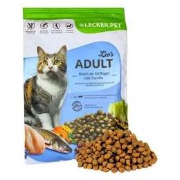 2,5 kg Lecker.Pet&reg; Leo's Adult Gefl&uuml;gel & Forelle Katzenfutter Trockenfutter Vollnahrung