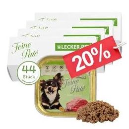 44 x 150 g Lecker.Pet&reg; Josie's Feine Pat&eacute; Reich an Kalb Hundefutter Nassfutter Vollnahrung