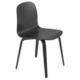 muuto Visu Chair, wood base, schwarz