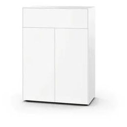 P.I.U.R.E. Piure Nex Pur Box Highboard Doppelt&uuml;r und Schubkasten 80 x 40 x 100 cm White
