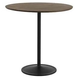muuto Soft Tisch, h&ouml;he 95 cm, eiche dunkel ge&ouml;lt / schwarz