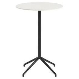 muuto Still Cafe Bar-/Tresentisch, &Oslash; 65 cm, wei&szlig; nanolaminat / schwarz