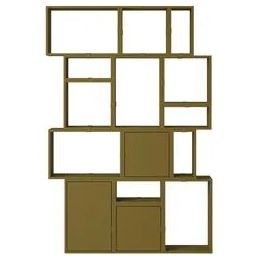 muuto Stacked Storage Bookcase - Configuration 2, brown green