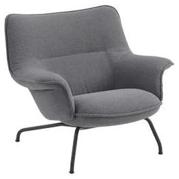 muuto Doze Lounge Chair low back, tube base, ocean 80 / schwarz