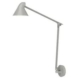 Louis Poulsen NJP Wandleuchte Langer arm Ohne Schnur, mit wall box LED 3000K 10W Light aluminium grey