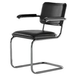 Thonet S 64 P Freischwinger Polster Graphite Black