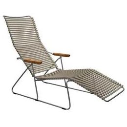 Houe CLICK Sunlounger mit Bambusarmlehnen Beige