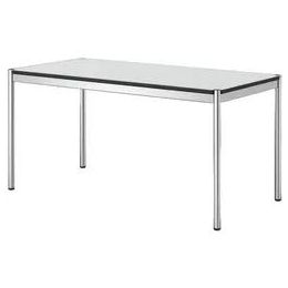 USM Haller Tisch, rechteckig, 150x75x74 cm Kunstharz, perlgrau