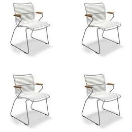 Houe CLICK Dining Chair mit Bambusarmlehnen 4er Set Muted White