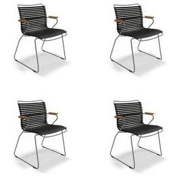Houe CLICK Dining Chair mit Bambusarmlehnen 4er Set Black
