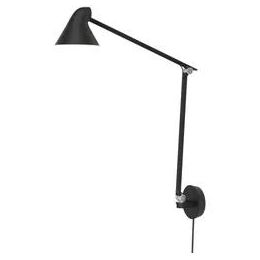 Louis Poulsen NJP Wandleuchte Langer arm Mit Schnur und mit wall box LED 2700K 10W Black