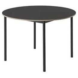 muuto Base Tisch rund, &Oslash; 110 cm, schwarz laminat / schwarz