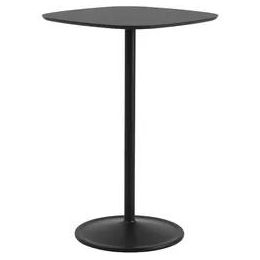 muuto Soft Cafe Stehtisch, 70 x 70 cm, schwarz nanolaminat / schwarz