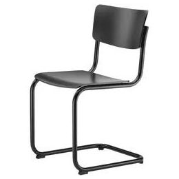 Thonet S 43 Freischwinger Buche schwarz matt