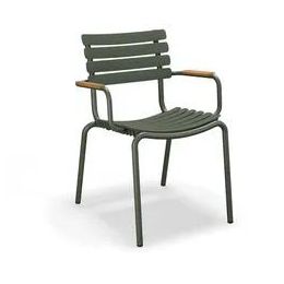 Houe Reclips Dinning Chair mit Bambusarmlehne Olive green