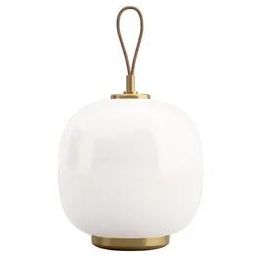 Louis Poulsen VL 45 Radiohus Portable Leuchte Brass/glossy white opal glass