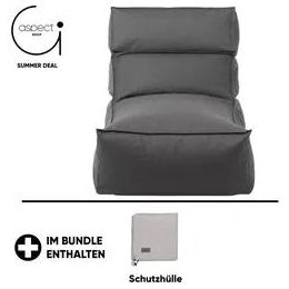 Blomus Outdoor-Lounger STAY inkl. GRATIS Schutzh&uuml;lle (Set) 80 x 150 cm Coal