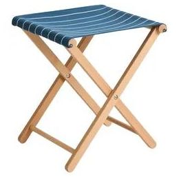 Hay Outdoor Market Folding Stool Blue with beige stripe