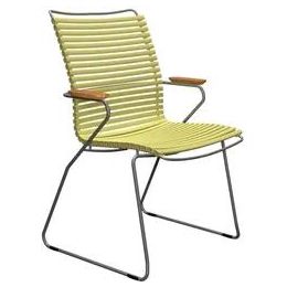 Houe CLICK Dining Chair gro&szlig;e R&uuml;ckenlehne mit Bambusarmlehnen Pistachio