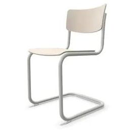 Thonet S 43 Freischwinger Buche wei&szlig; lasiert