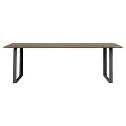 muuto 70/70 Tisch, 225 x 90 cm, eiche massiv ger&auml;uchert / schwarz