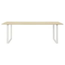 muuto 70/70 Tisch, 225 x 90 cm, eiche massiv / wei&szlig;