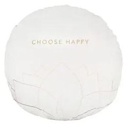 R&auml;der r&auml;der Zen Spirit Kissen rund Choose Happy Beige