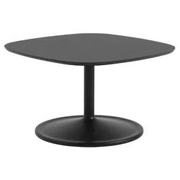 muuto Soft Couchtisch, 70 x 70 cm, schwarz nanolaminat / schwarz