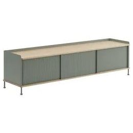 muuto Enfold Sideboard, 186 x 48 cm, eiche ge&ouml;lt / dusty green