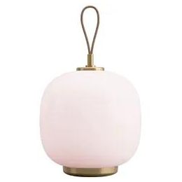 Louis Poulsen VL 45 Radiohus Portable Leuchte Brass/glossy pale rose glass