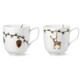 K&Auml;HLER DESIGN K&auml;hler Hammersh&oslash;i Christmas Mugs 2020/2021 set 33 cl Wei&szlig;