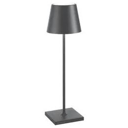 Zafferano Akku Tischleuchte Poldina Pro 380 mm Dark Gray