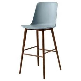 &tradition &Tradition Rely HW133 Barhocker, h&ouml;he 75 cm, walnuss / light blue