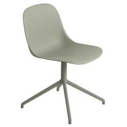 muuto Fiber Side Chair, swivel base, dusty green / dusty green